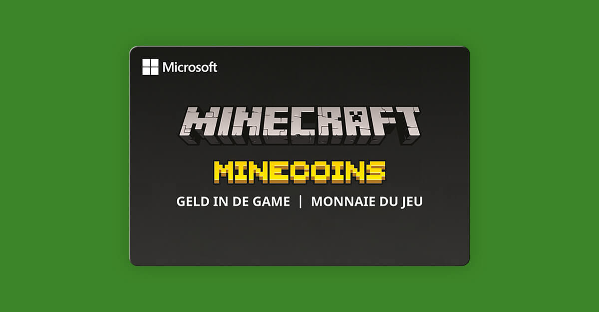Minecraft Minecoins bestellen | giftcards.nl